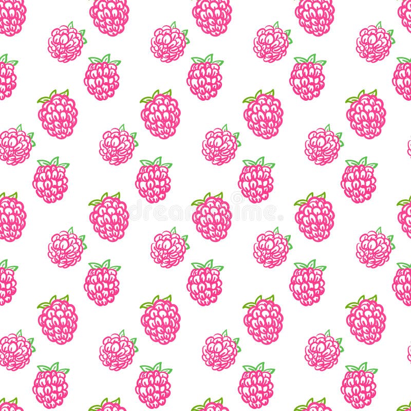 Raspberry pattern stock vector. Illustration of design - 45886709