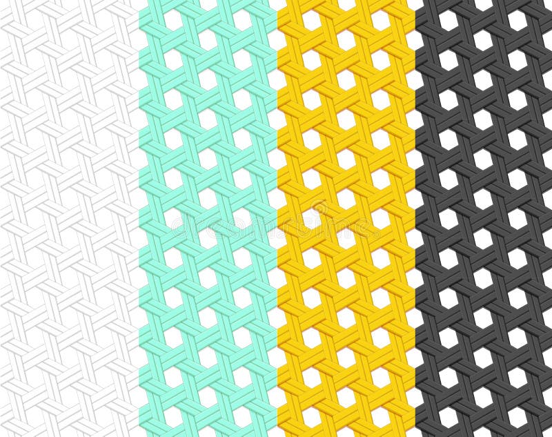 Seamless Rattan Pattern in Flat Style, Vector Art Stock Vector ...