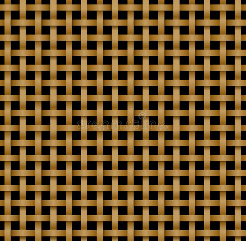 Seamless Brown Weave Rattan Pattern, Vector Art Stock Vector ...