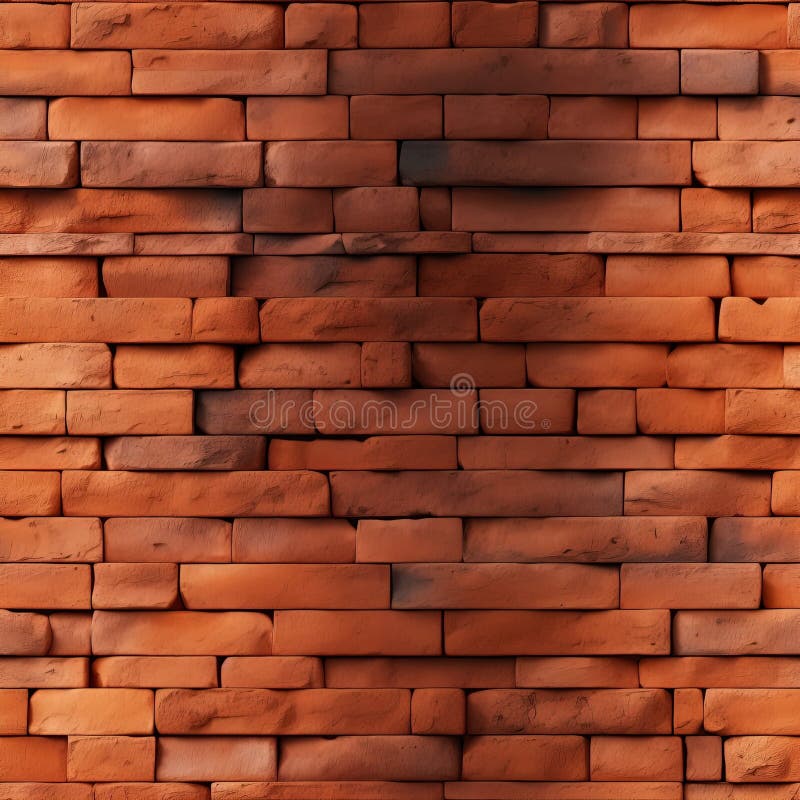 Seamless Realistic Red Brick Wall Texture Stock Illustration ...