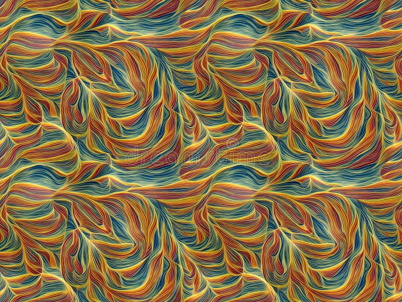 Seamless Rectangle Tile, 4 Combined Together for Visual Effect, Wavy ...