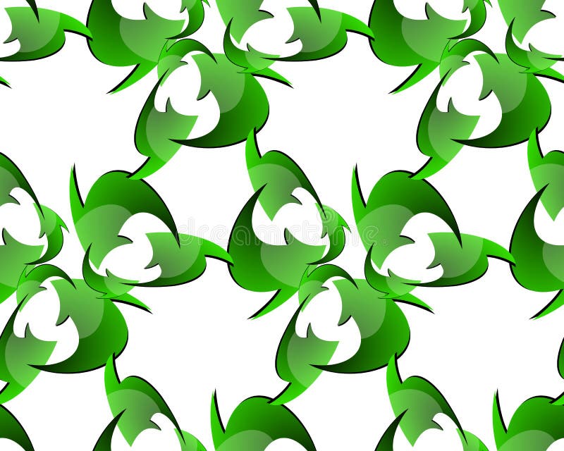 Seamless Recycle Sign Pattern Stock Vector - Illustration of green ...