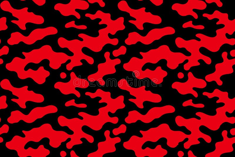 Seamless Red Army Camo Pattern Stock Vector - Illustration of paintball ...