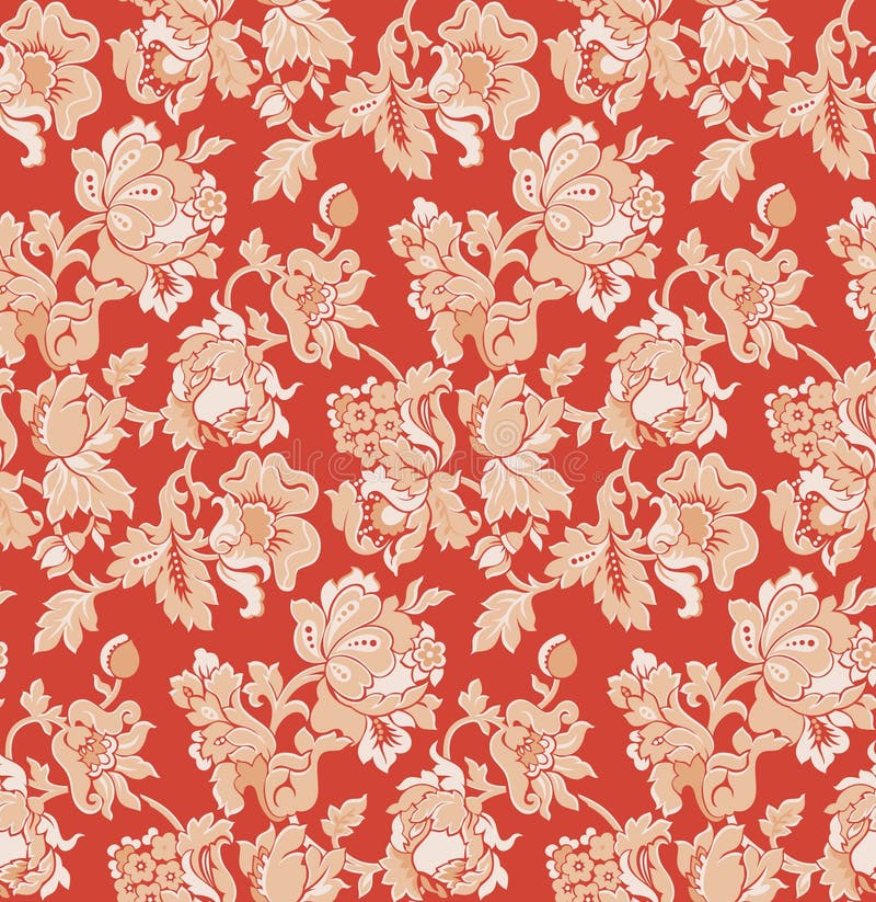 Seamless Vintage Backgrounds Baroque Wallpaper Stock Vector ...