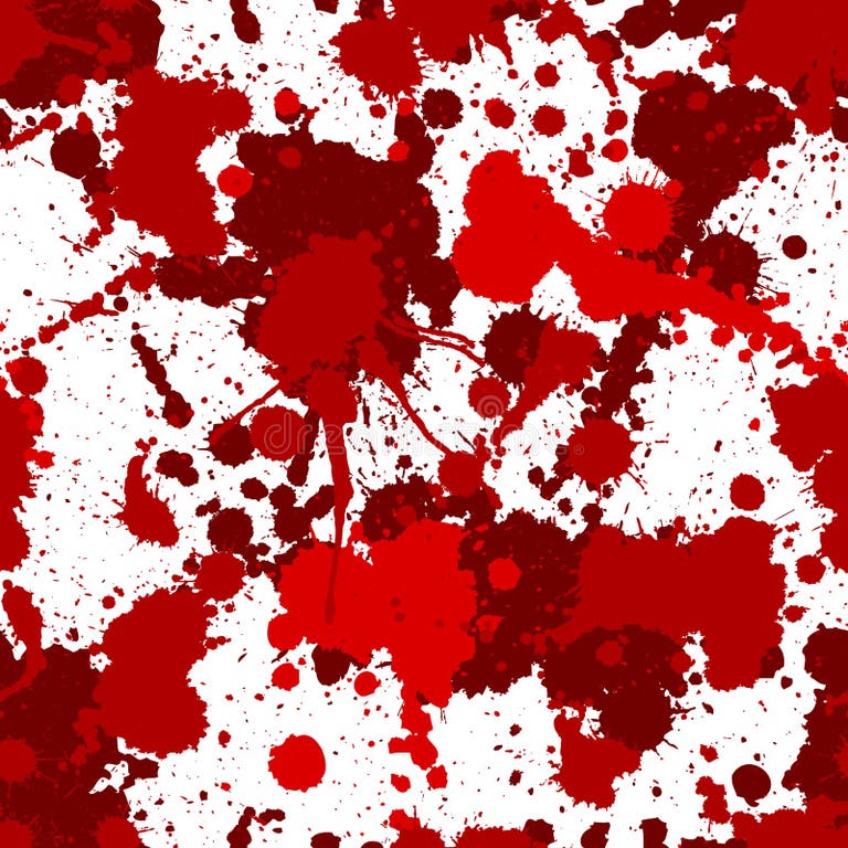 Seamless Red Bloody Splats Pattern Stock Vector - Illustration of ...