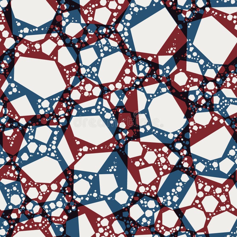 Seamless Red and Blue Overlay Circles and Shapes Pattern for Surface ...