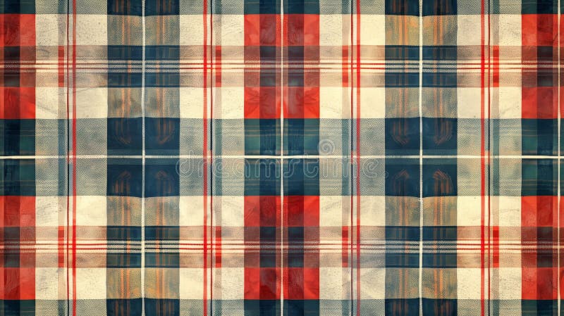 Seamless Red and Blue Tartan Plaid Pattern Stock Photo - Image of ...