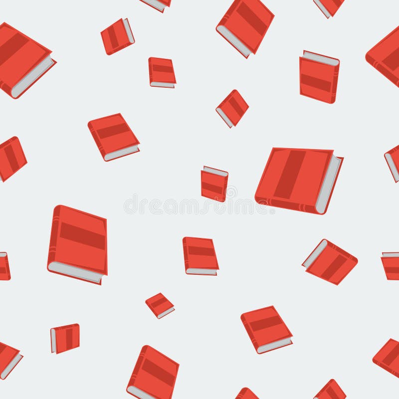 Seamless - red books stock vector. Illustration of flying - 77247899