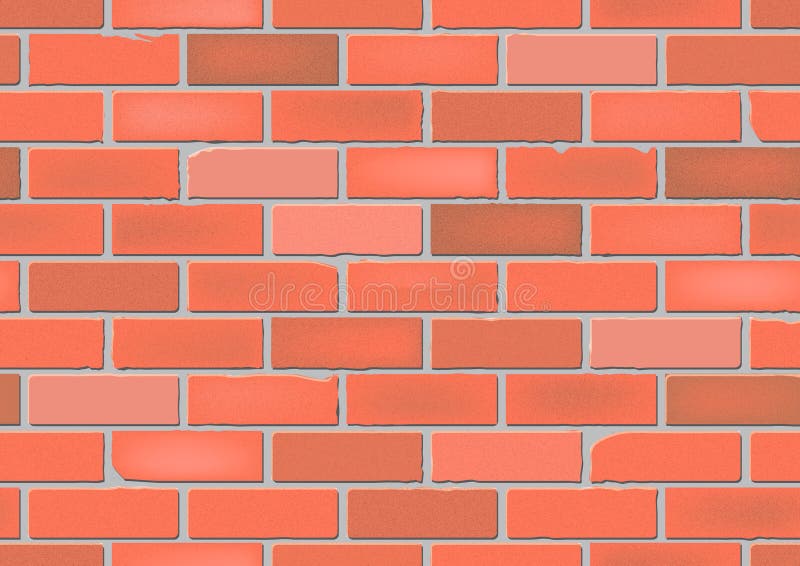 Seamless red brick wall stock illustration. Illustration of tiled ...