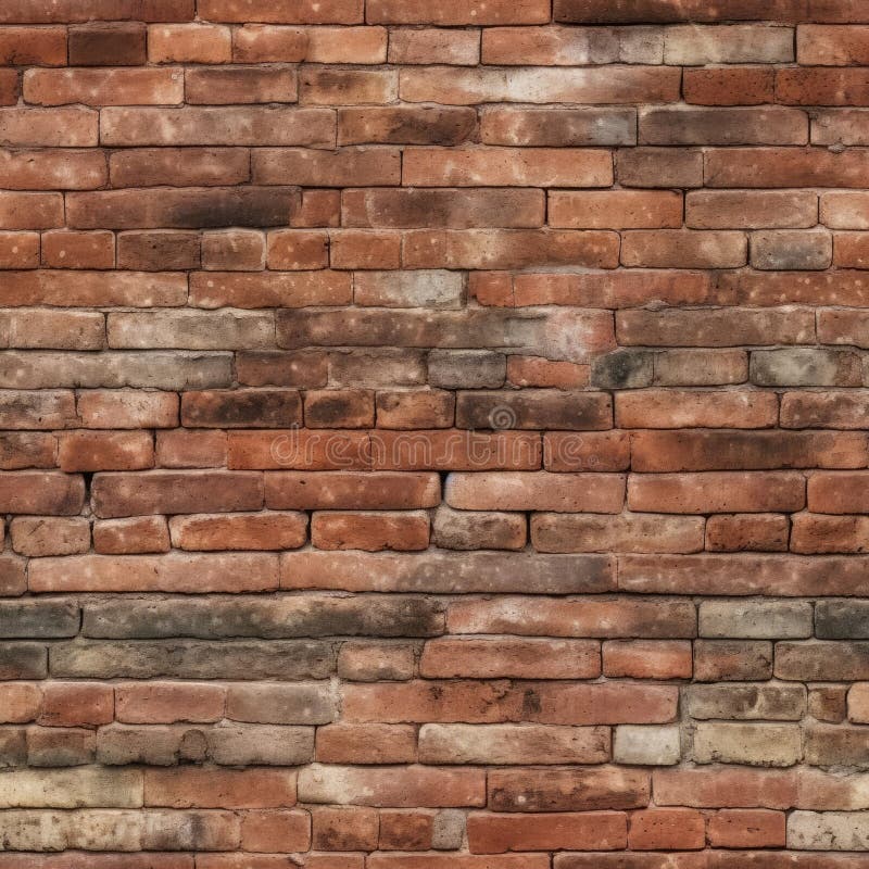 Seamless. Red brick wall stock illustration. Illustration of seamless ...