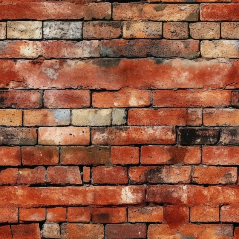 Seamless. Red brick wall stock image. Image of seamless - 289469611