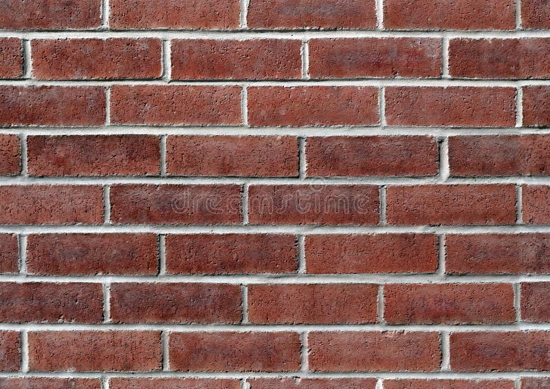 Seamless Red Brick Wall Texture Background Stock Image - Image of ...
