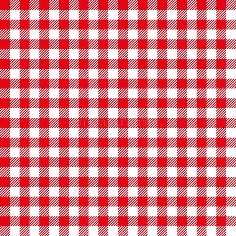 Seamless Vintage Red Checkered Fabric Pattern Background Texture Stock ...