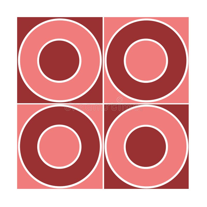 Seamless Red Circle Pattern Stock Illustration - Illustration of ...