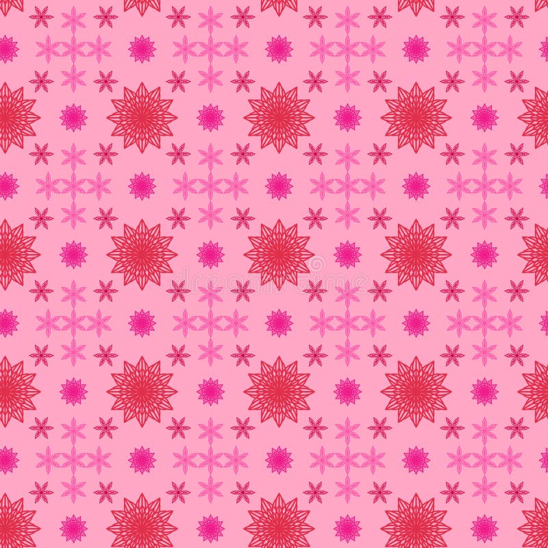 Seamless Red Geometric Background, Repeat Pattern Stock Illustration ...