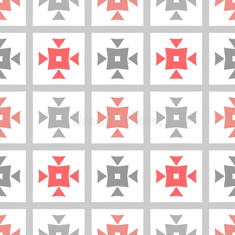 Seamless Red, Grey and White Geometric Pattern. Modern Stylish ...