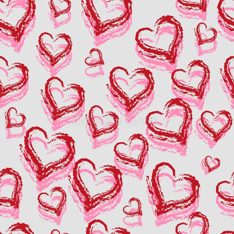 Seamless Red Hearts stock vector. Illustration of heart - 35028712