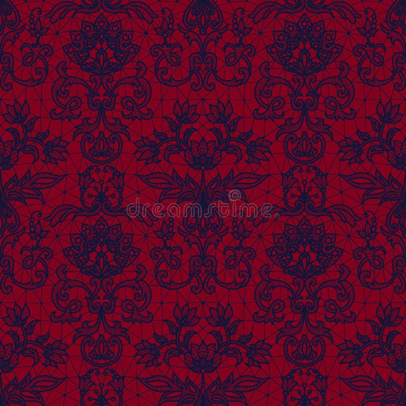 Seamless Lace Floral Pattern Stock Vector - Illustration of fabric ...