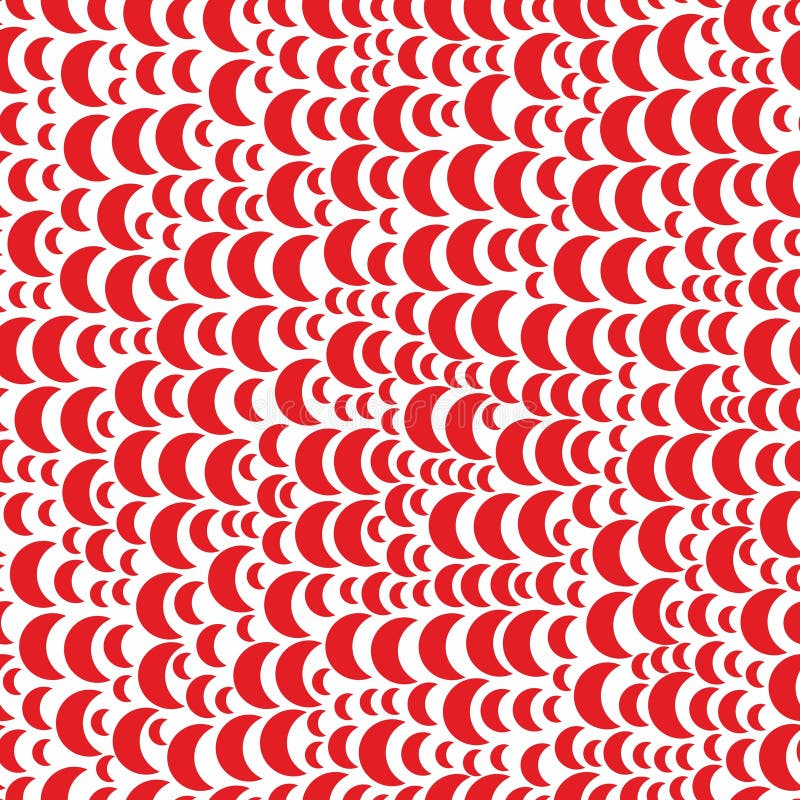 Seamless Red Moons Pattern Abstract Geometric Background Vector for ...