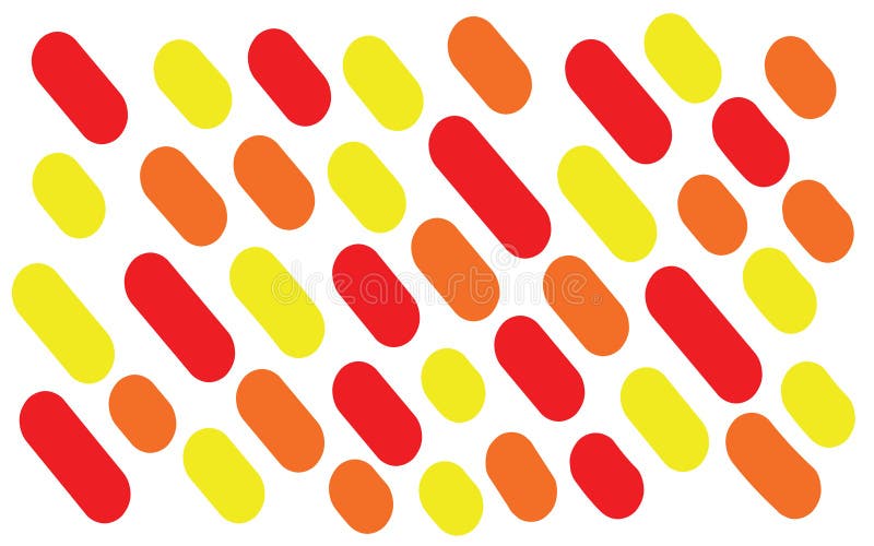 Seamless Red, Orange, and Yellow Capsule Pattern Vector Background ...