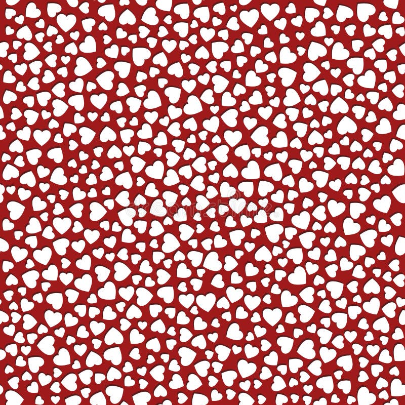 Seamless Red Pattern with Hearts. Vector Illustration Stock Vector ...