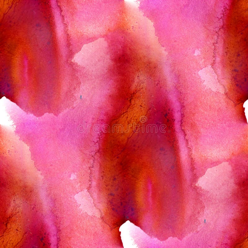 Seamless Red Pink Pattern Background . Handmade Abstract Watercolor Art ...