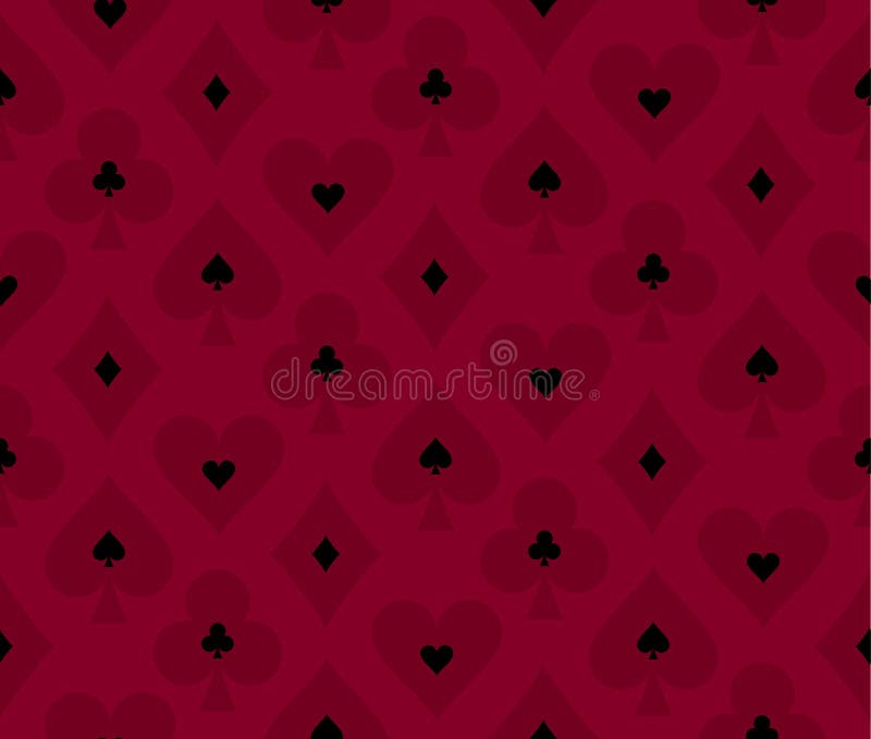 Simple Poker Repeat Pattern, Vector Seamless Casino Background Stock ...