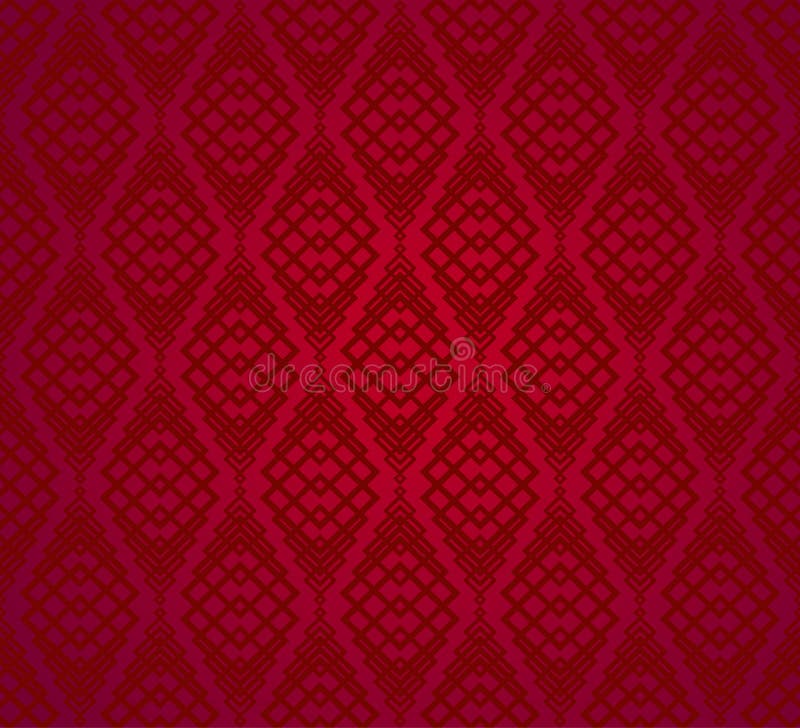 Seamless Red Retro Pattern Background Stock Vector - Illustration of ...
