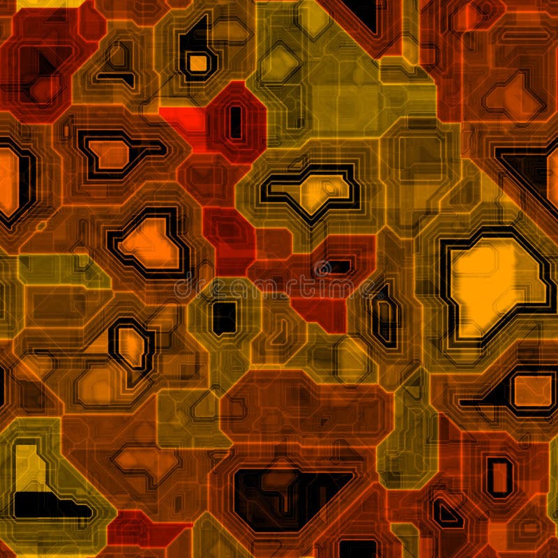 Seamless Red Techno Background Stock Illustration - Illustration of ...