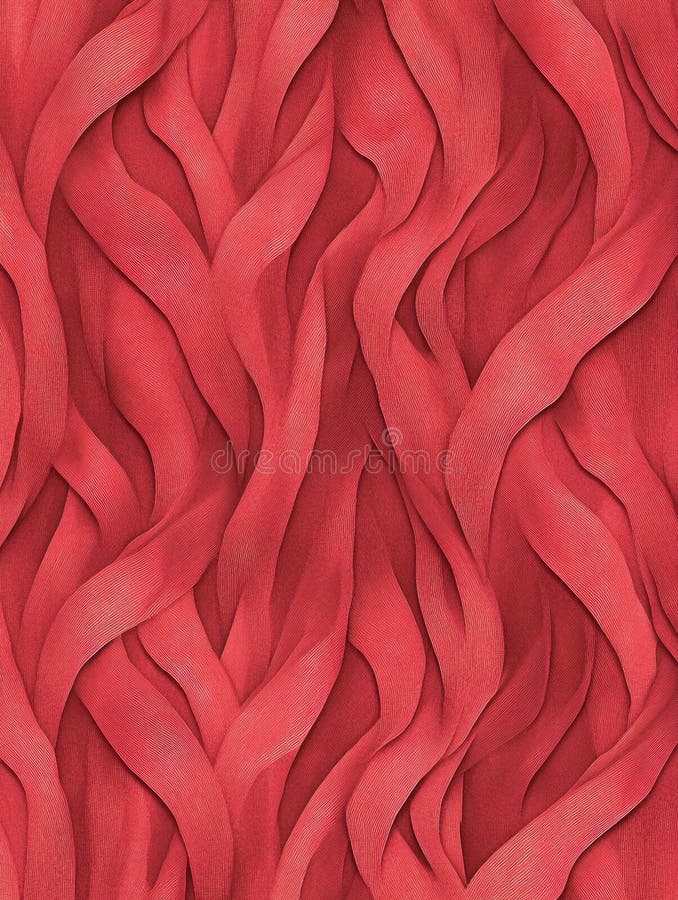 Seamless Red Texture Featuring Stylized Muscle Fibers in a Repeating ...
