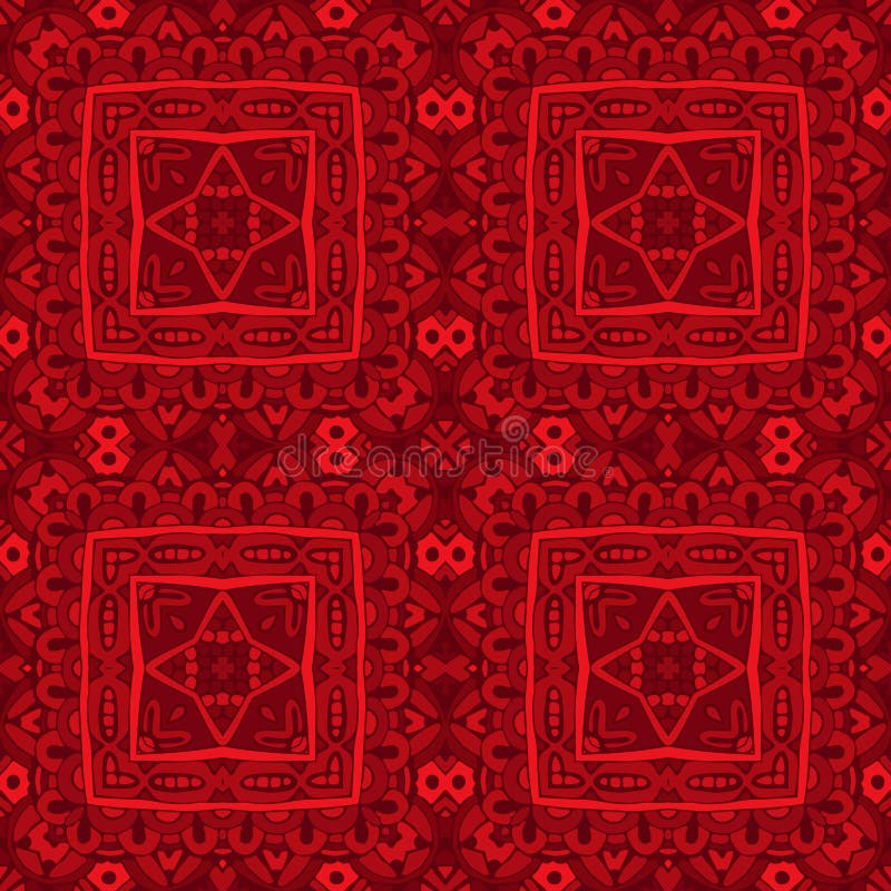 Seamless Red Wallpaper Pattern Stock Vector - Illustration of ...