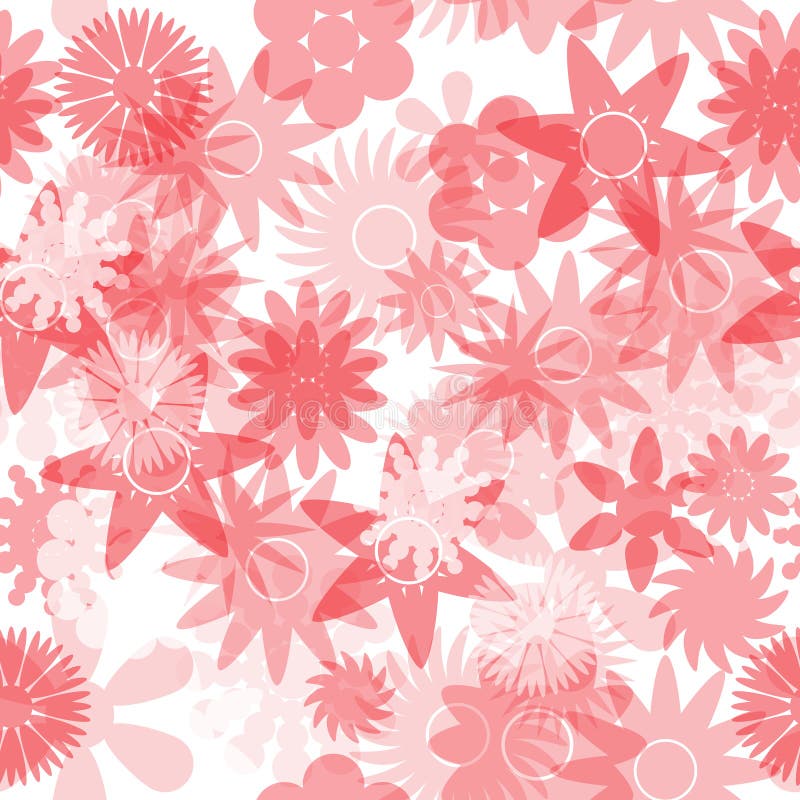 Seamless Red Water Colours Simple Floral Pattern Eps10 Stock Vector ...