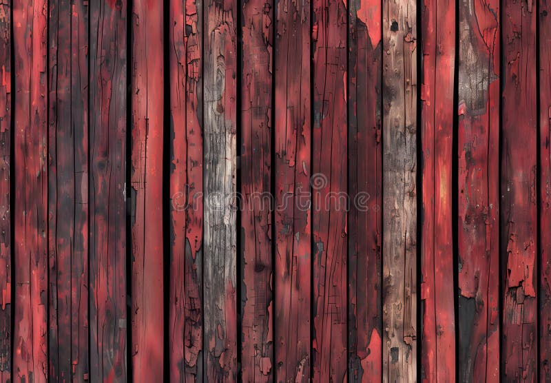 Seamless Red Wood Slat Texture with Visible Grain Stock Illustration ...