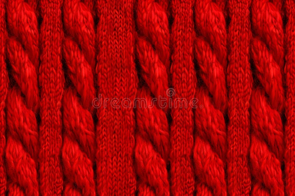 Seamless Red Wool Knit Texture Pattern Stock Illustration ...