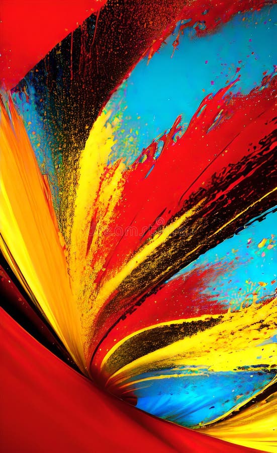 Yellow and Red Modern Abstract Background with Scratches and Halftone ...