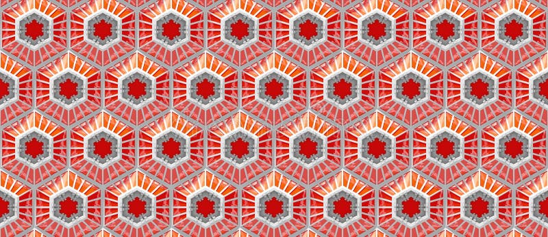 Seamless Reflective Orange Tech Background with Hexagon Based Shapes ...