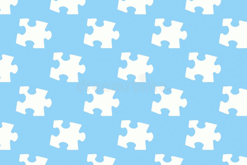 Seamless Regular Pattern with Puzzle Elements on a Pastel Background ...