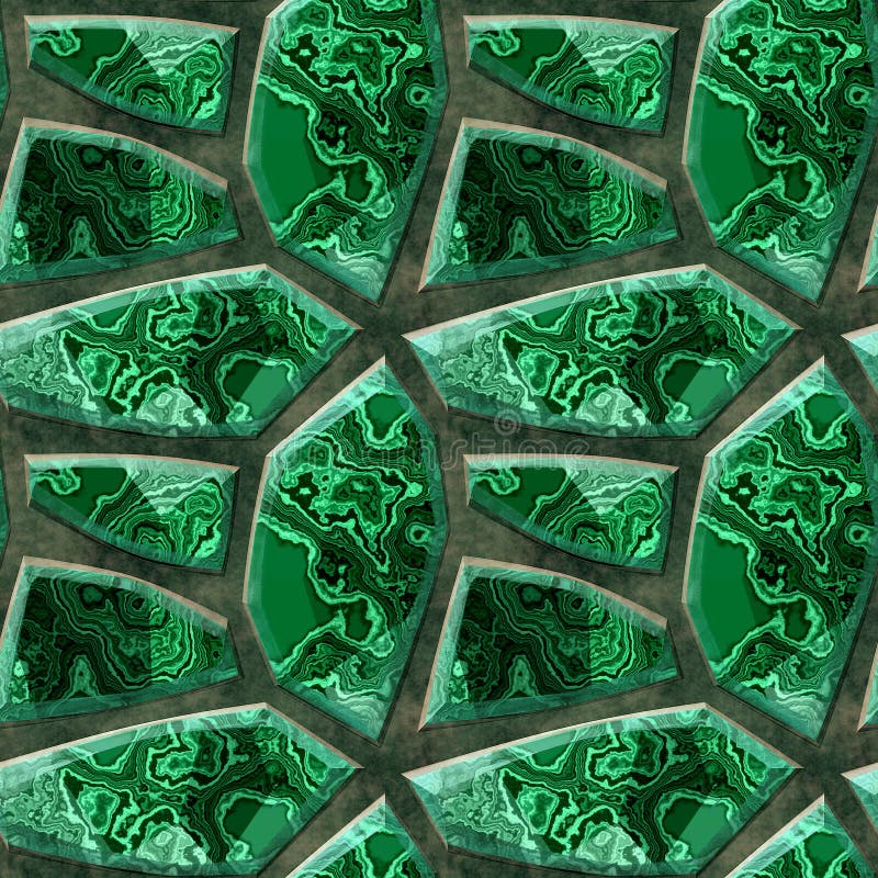 Seamless Relief Floor Pattern of Sharp Green Stones with Marbled ...