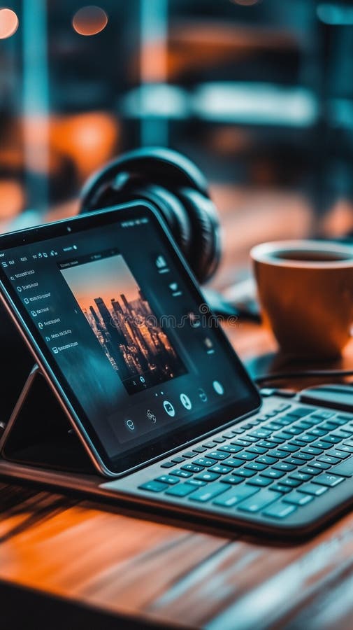 Seamless Remote Communication: Video Calls on Modern Tablets Stock ...