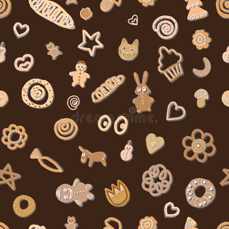 Biscuits Different Shapes Stock Illustrations – 44 Biscuits Different ...