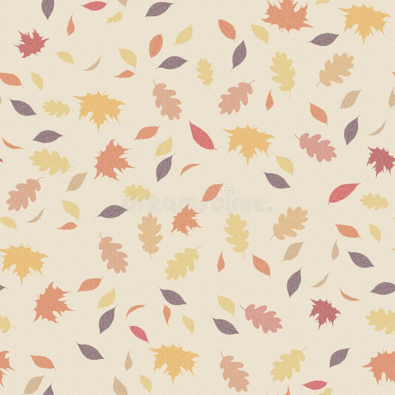 Seamless Repeat Pattern of Autumn Foliage Leaves. Background with ...