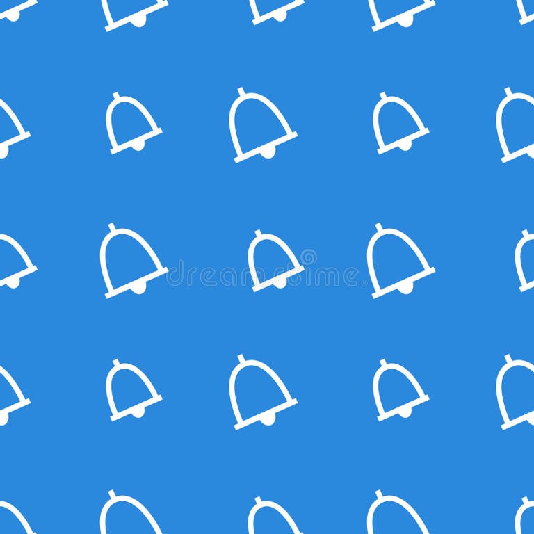 Seamless Repeat Pattern with Bell Icons. White Outline Objects on the ...