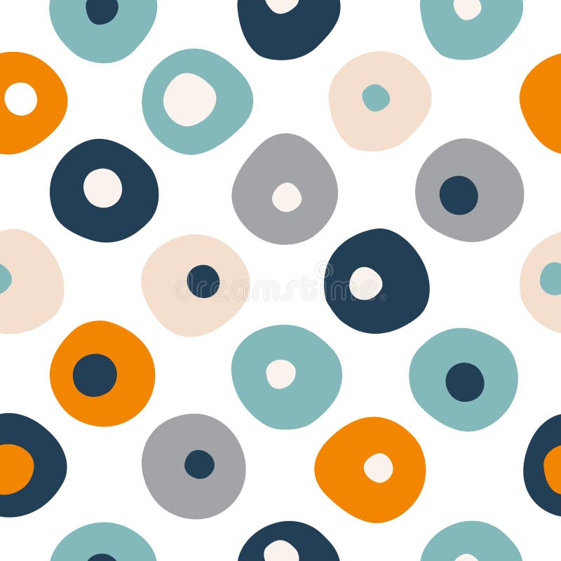 Seamless Repeat Pattern of Color Circles, Dots. Vector Stock Vector ...
