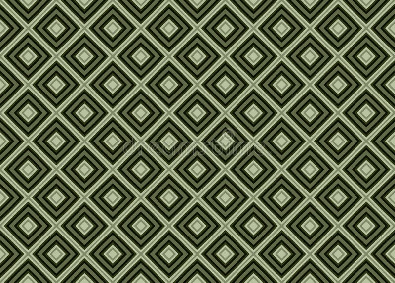 Monotone Green Diamond Squares Seamless Repeat Pattern Illustration ...