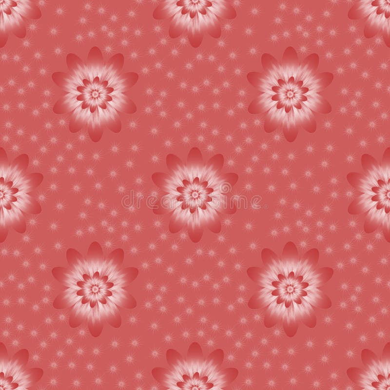 Seamless Repeat Pattern with Pink Flowers on Pink Background. for Drawn ...