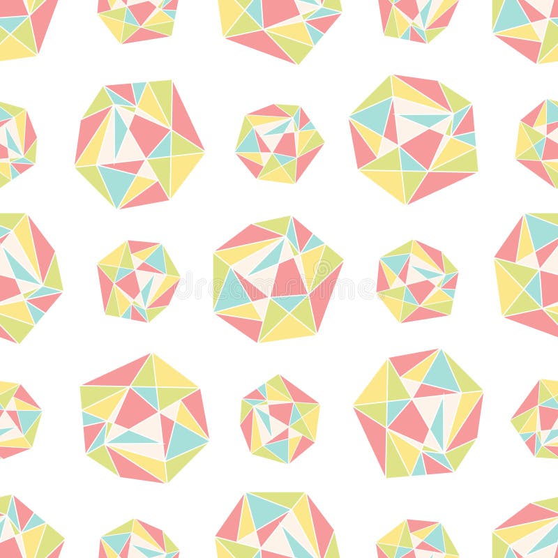 Seamless Repeat Pattern with Polygonal Shapes Stock Vector ...
