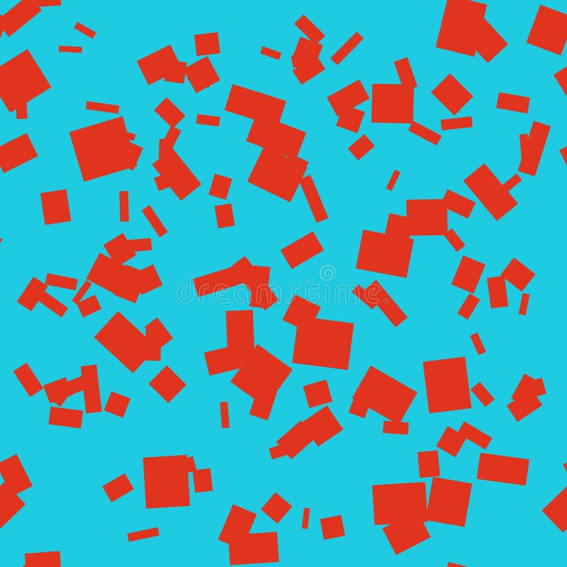Seamless Repeat Pattern Red Shapes on Blue Background Stock ...