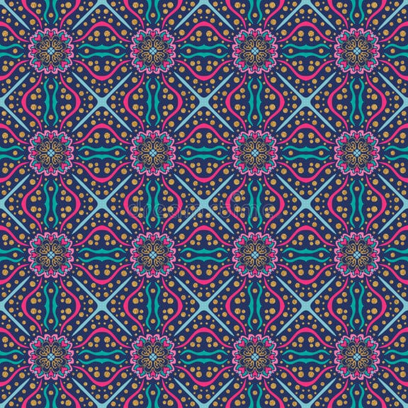 Antique Mosaic Seemless Repeat Pattern Wallpaper Stock Illustration ...