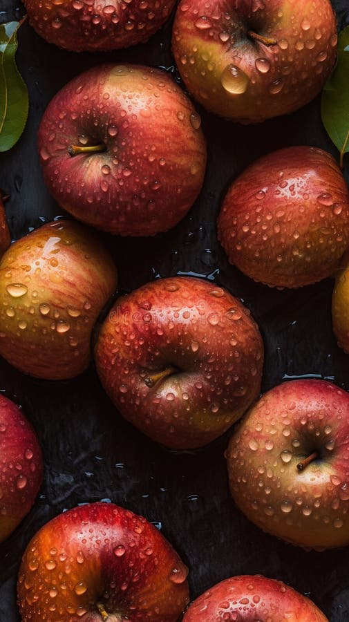 Seamless Repeatable Pattern of Apples Stacked on Each Other Stock ...