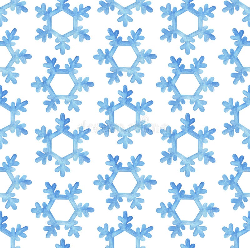Seamless Repeatable Pattern with Light Blue Decorative Snowflakes ...